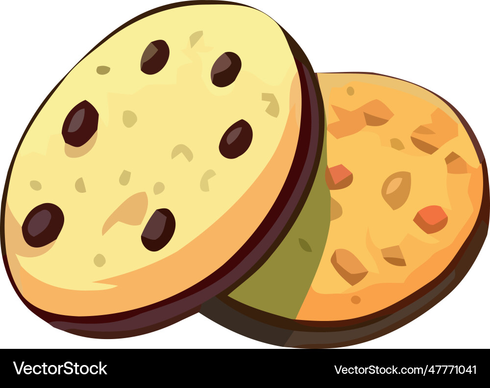 Fresh baked cookies sweet Royalty Free Vector Image