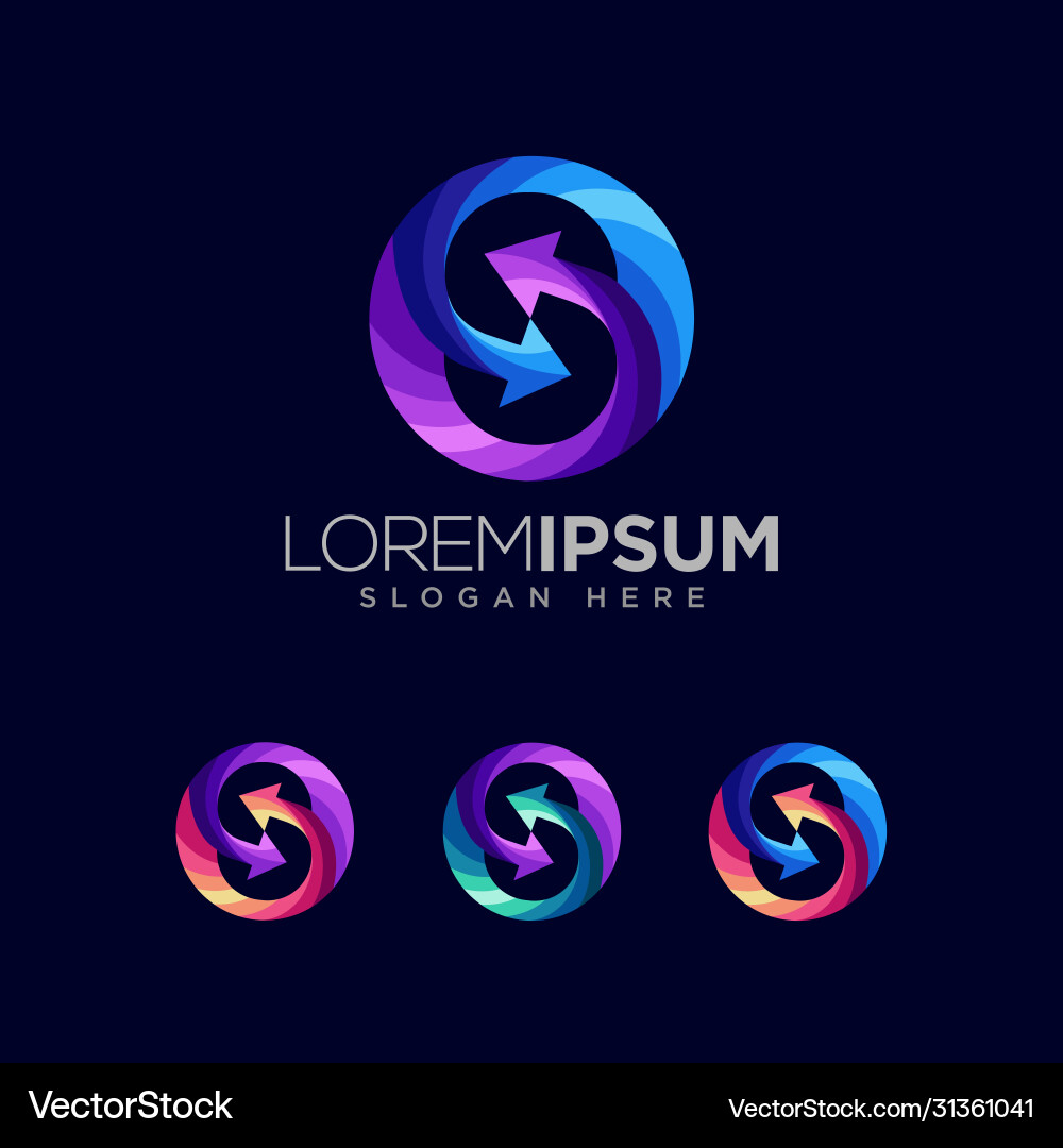Letter s modern logo design concept Royalty Free Vector