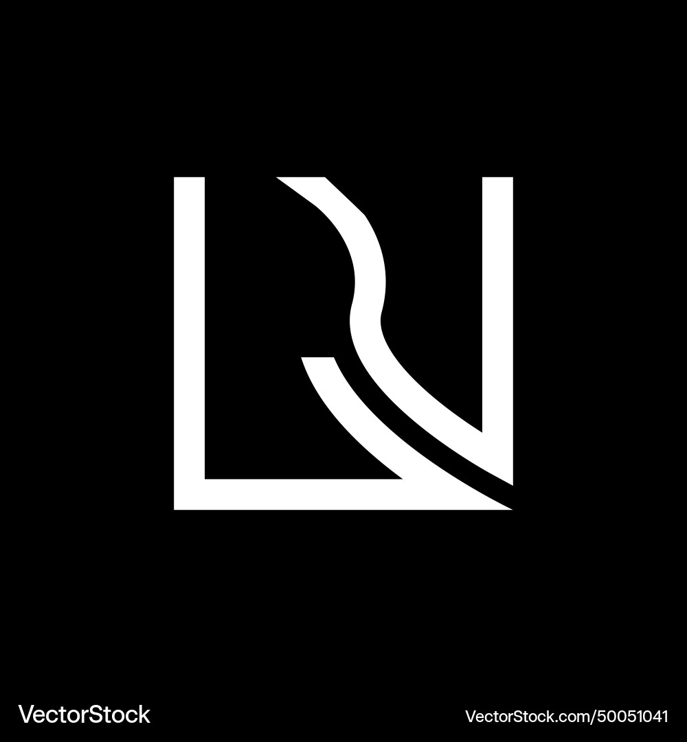 Lu letter logo design lu simple and modern logo Vector Image