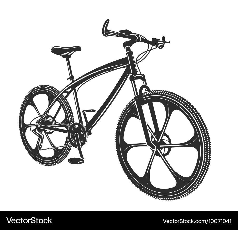 Moden bicycle isolated Royalty Free Vector Image