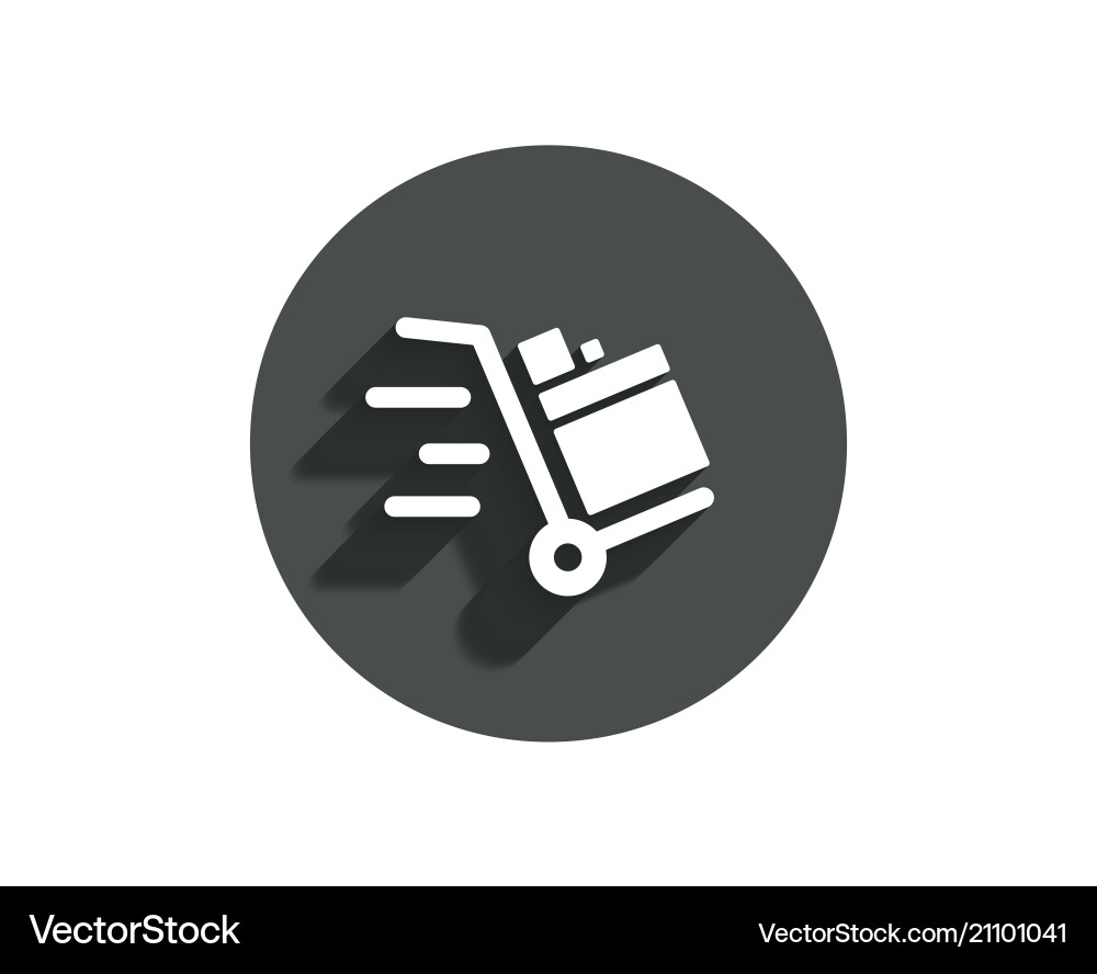 Push cart simple icon delivery service sign Vector Image