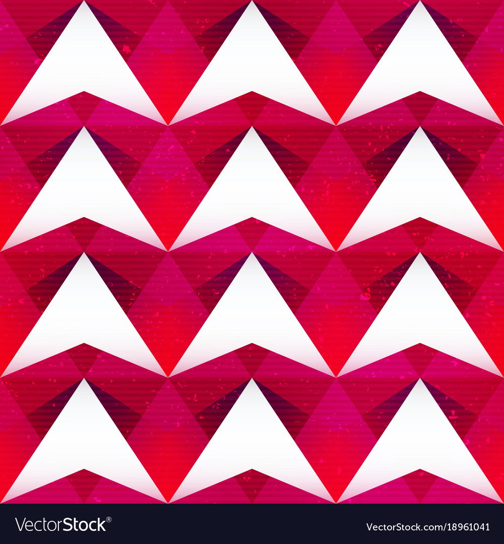 Red triangle seamless pattern Royalty Free Vector Image