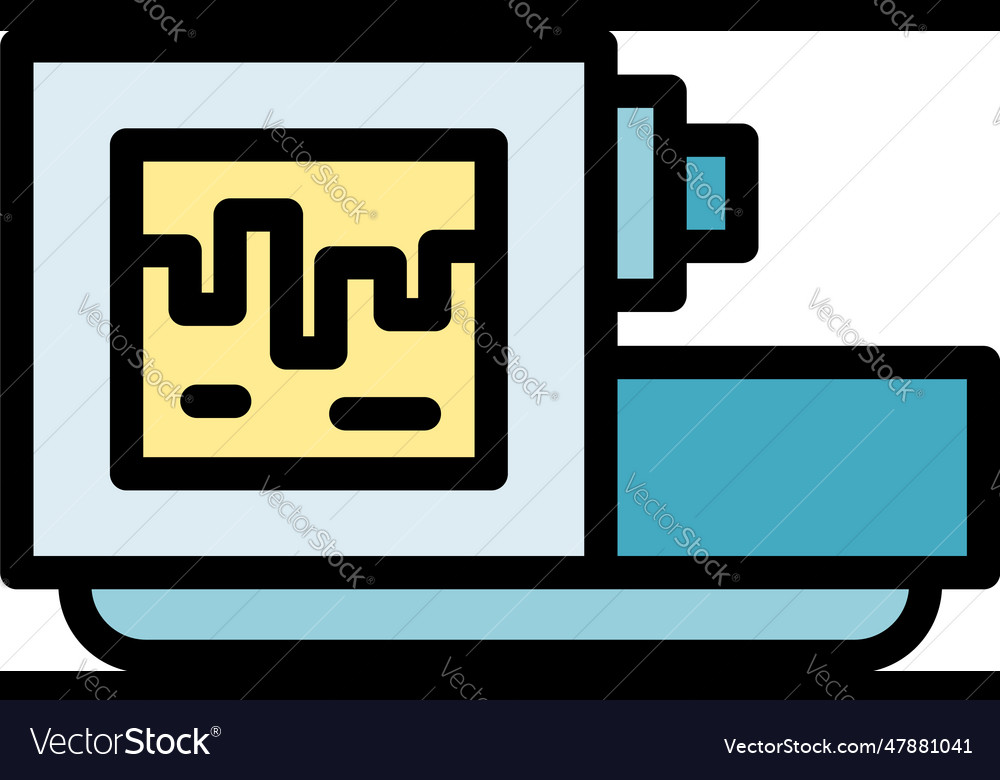 Router cnc machine icon flat Royalty Free Vector Image
