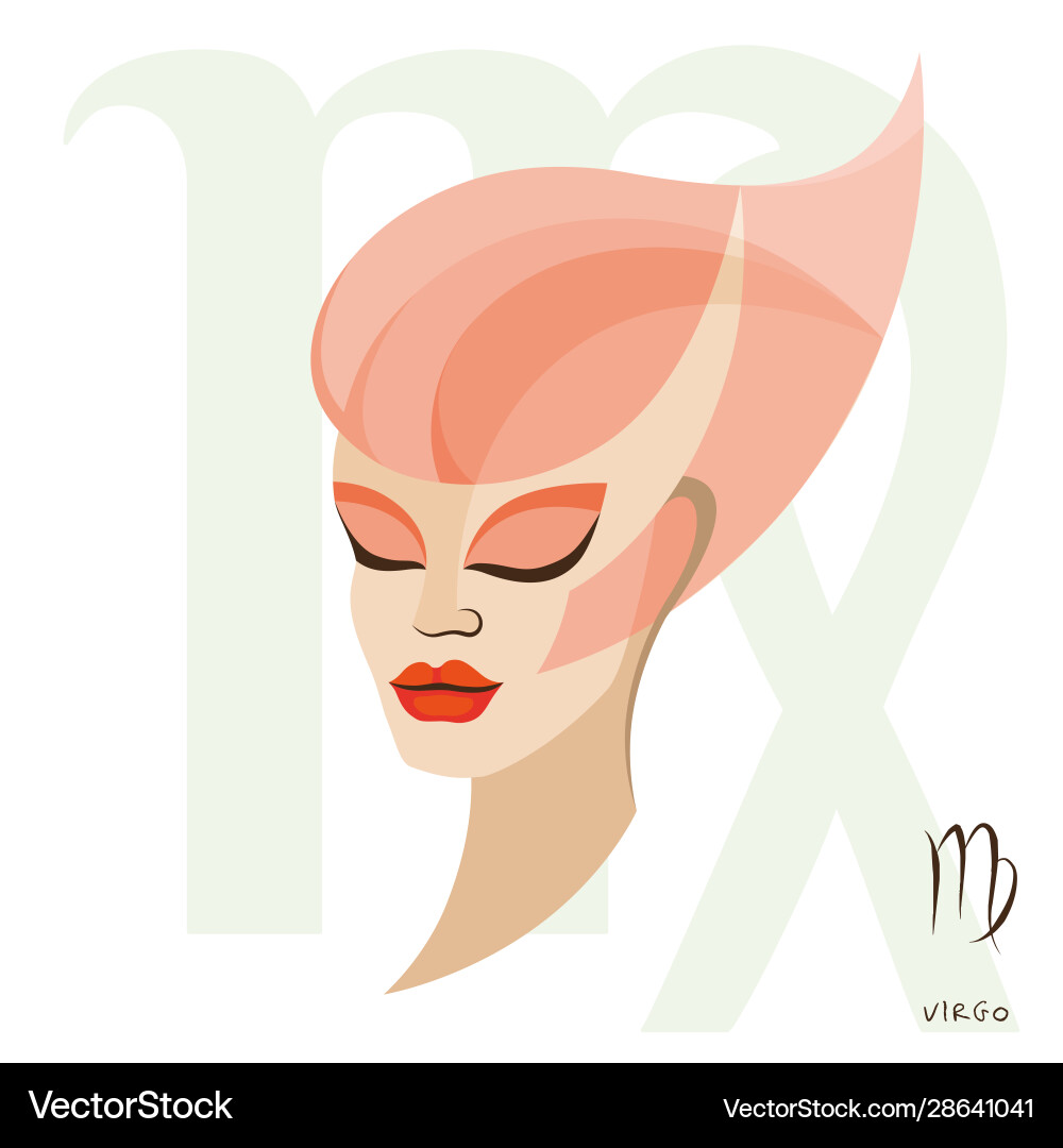 Virgo zodiac sign horoscope circle emblem Vector Image