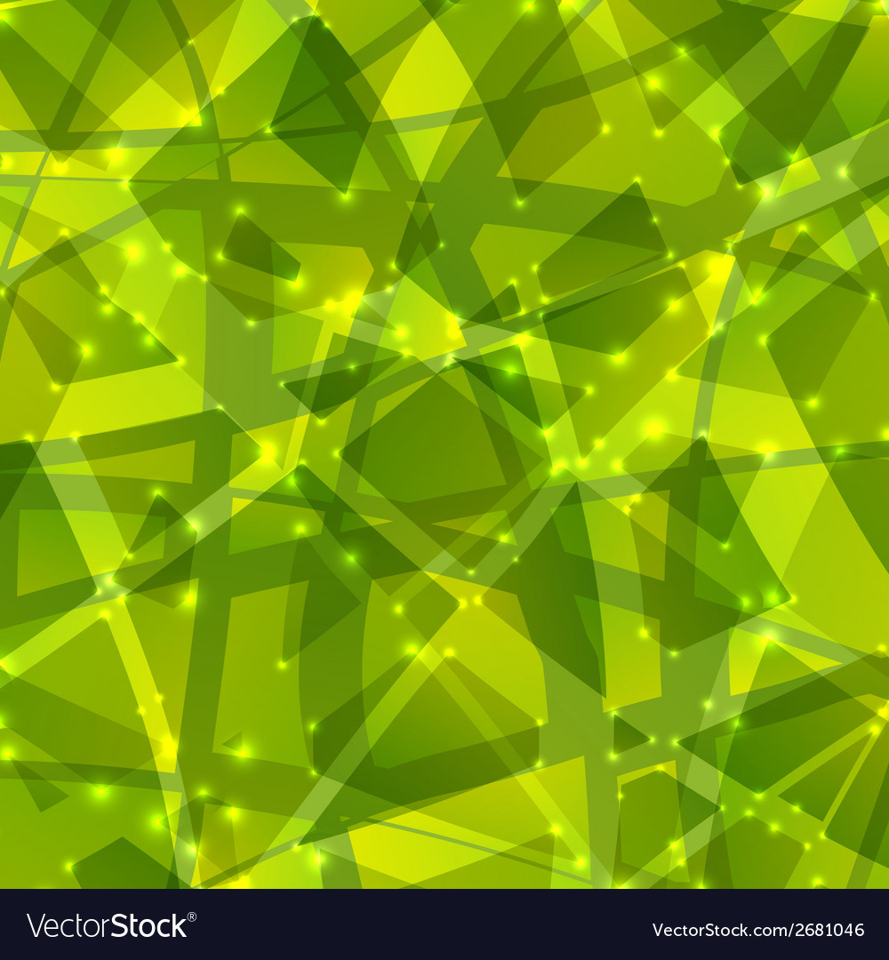 Abstract green triangle background Royalty Free Vector Image