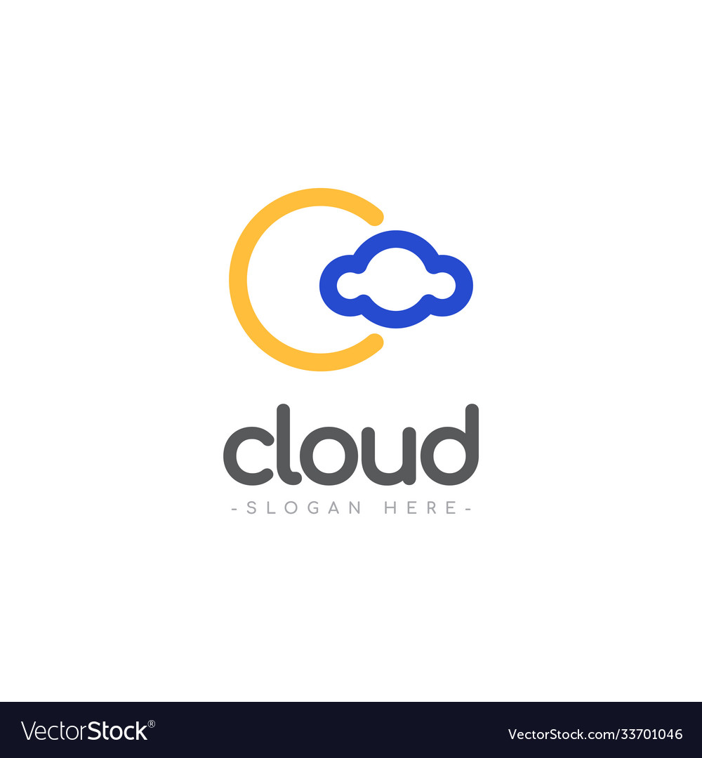 Cloud logo template design Royalty Free Vector Image