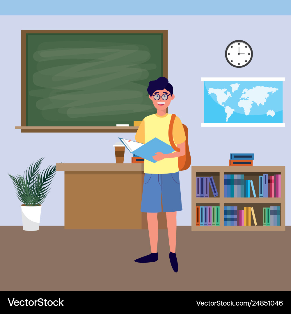 Education university college cartoon Royalty Free Vector