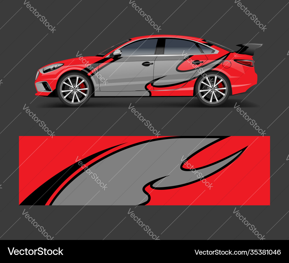 Graphic abstract racing designs for vehicle Vector Image