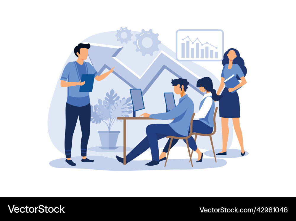 Group of people characters are thinking over Vector Image