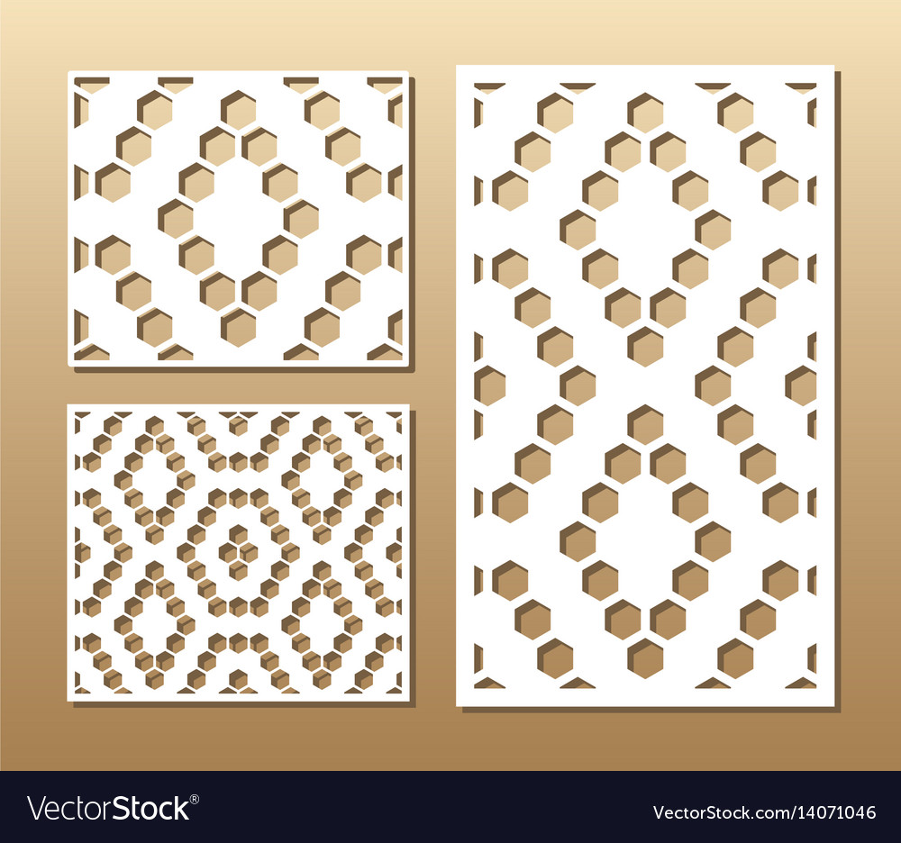 Laser cut panel Royalty Free Vector Image - VectorStock
