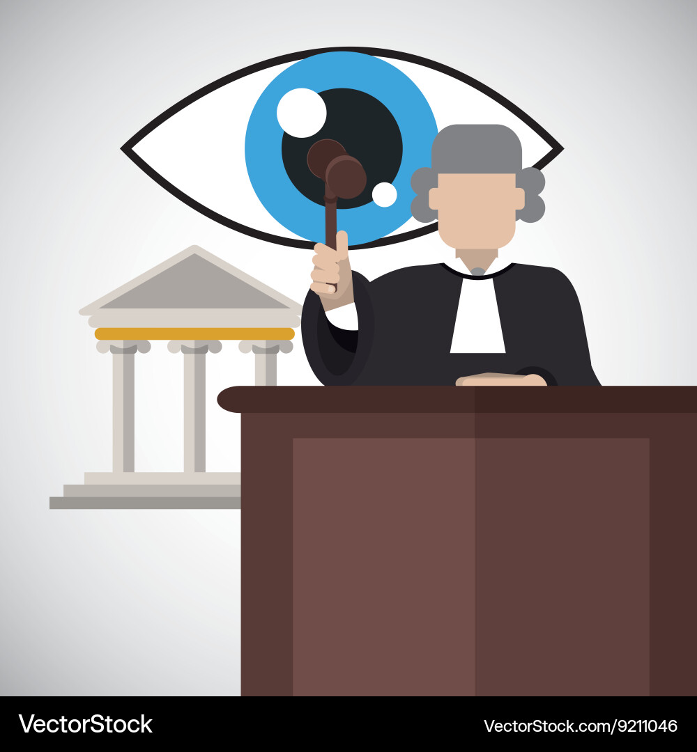 Law concept justice icon colorful editable Vector Image