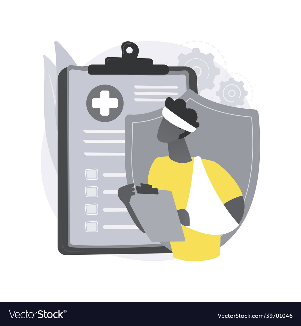 Occupational accident insurance abstract concept Vector Image Occupational accident insurance abstract concept Vector Image