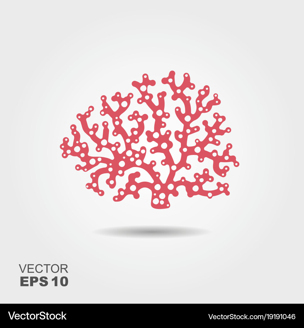 Red sea coral icon Royalty Free Vector Image - VectorStock