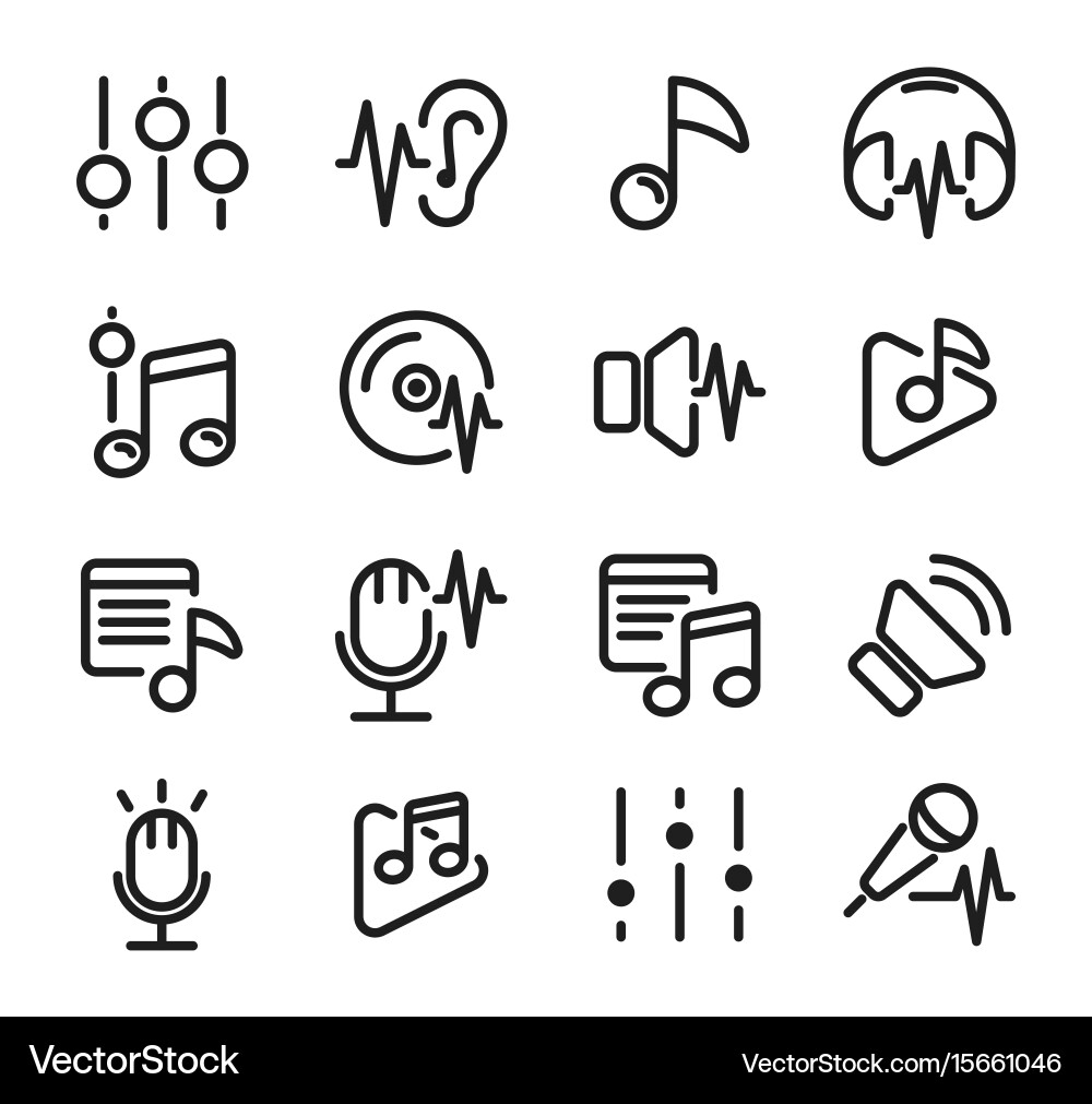 Set of audio scales Royalty Free Vector Image - VectorStock