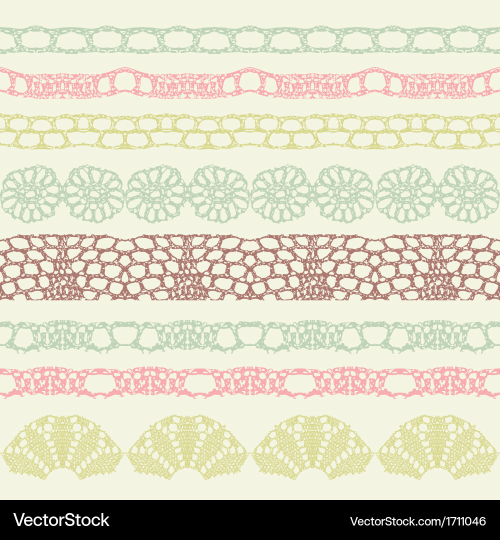 Set of beautiful lace trims Royalty Free Vector Image