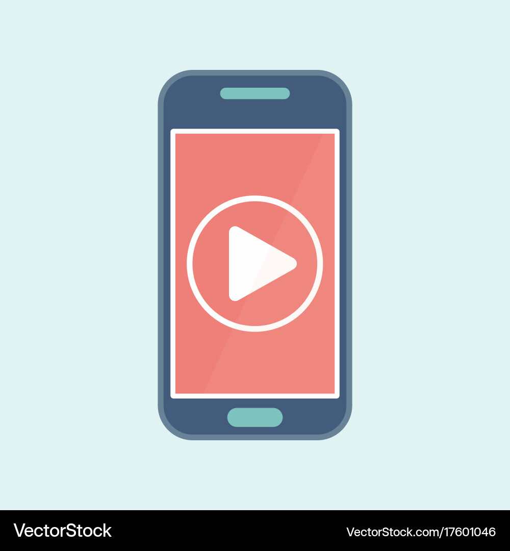 Video play mobile Royalty Free Vector Image - VectorStock