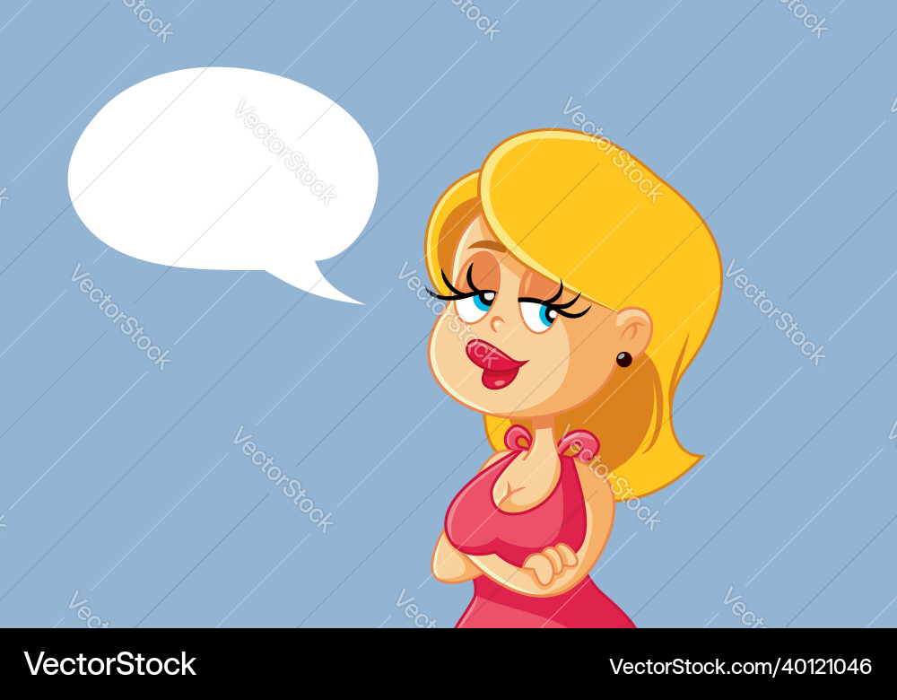 Woman speaking cartoon Royalty Free Vector Image