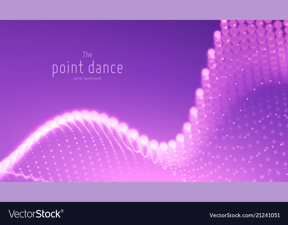 Abstract violet particle wave points array Vector Image