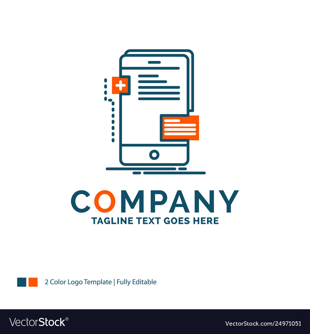 Frontend interface mobile phone developer logo Vector Image