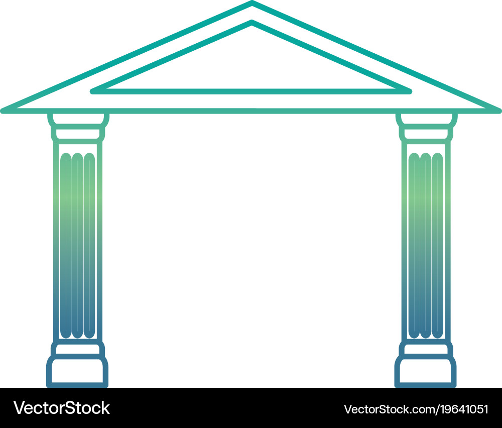 Government building isolated icon Royalty Free Vector Image