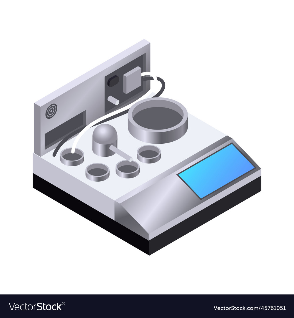 Lab facility isometric composition Royalty Free Vector Image