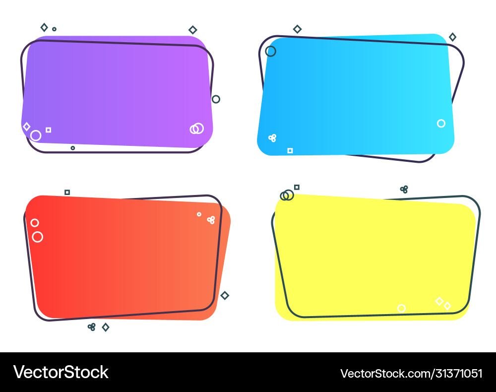 Modern abstract geometric frame banner color Vector Image