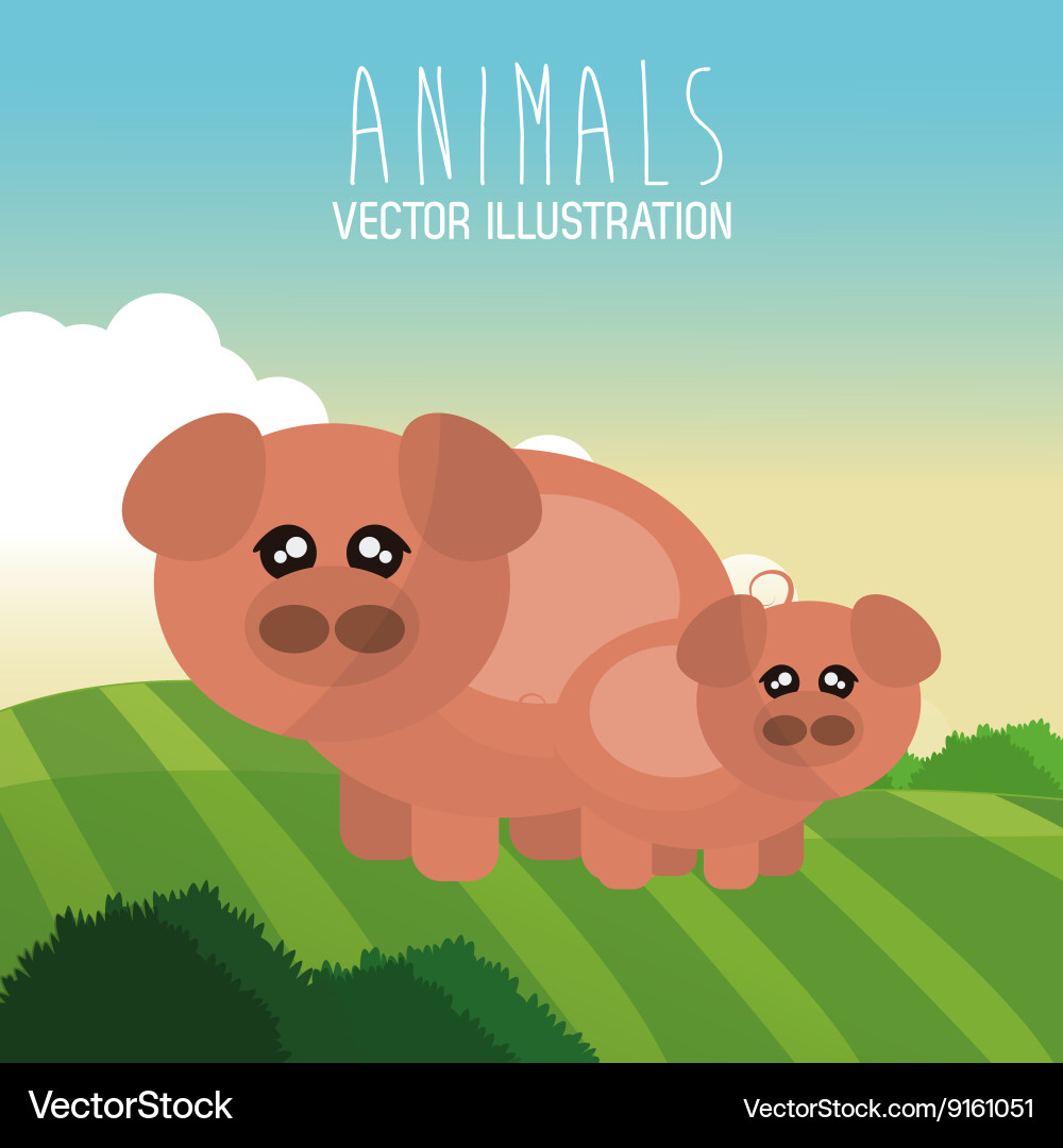 Pig icon design graphic animal Royalty Free Vector Image