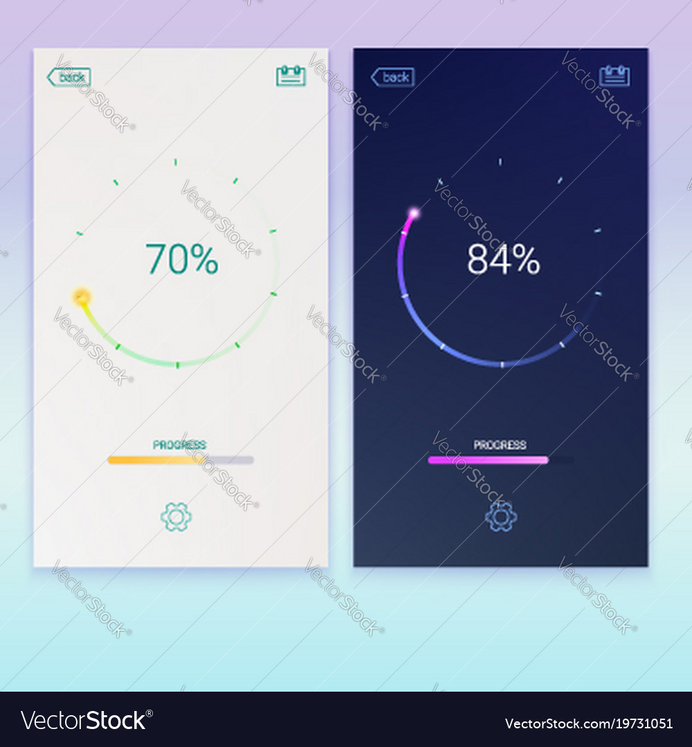 Progress loading for mobile apps or web Royalty Free Vector
