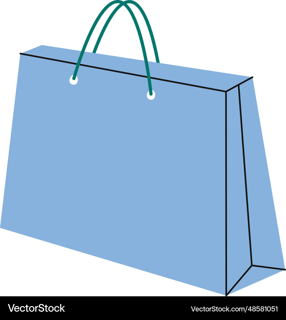 Shopping paper bag Royalty Free Vector Image - VectorStock