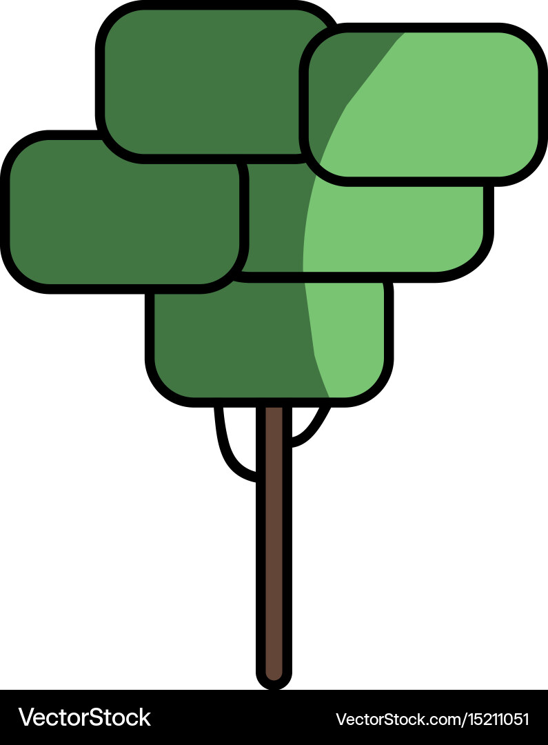 Tree ecology to preservation and care Royalty Free Vector