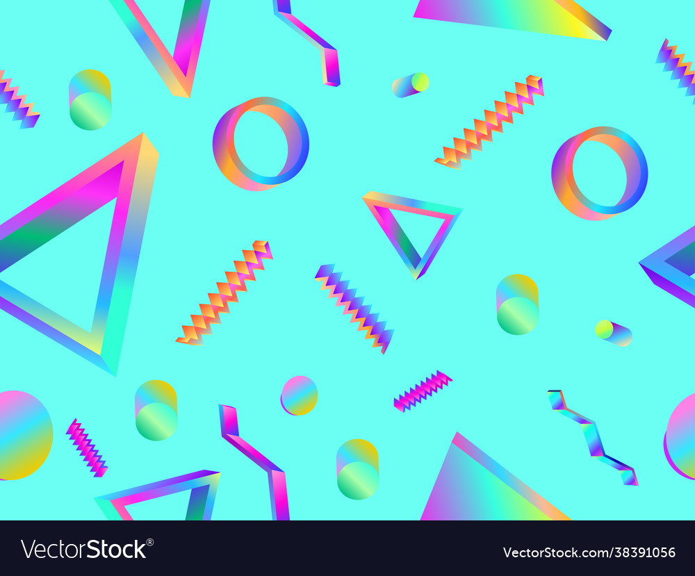 3d geometric seamless pattern with a gradient Vector Image