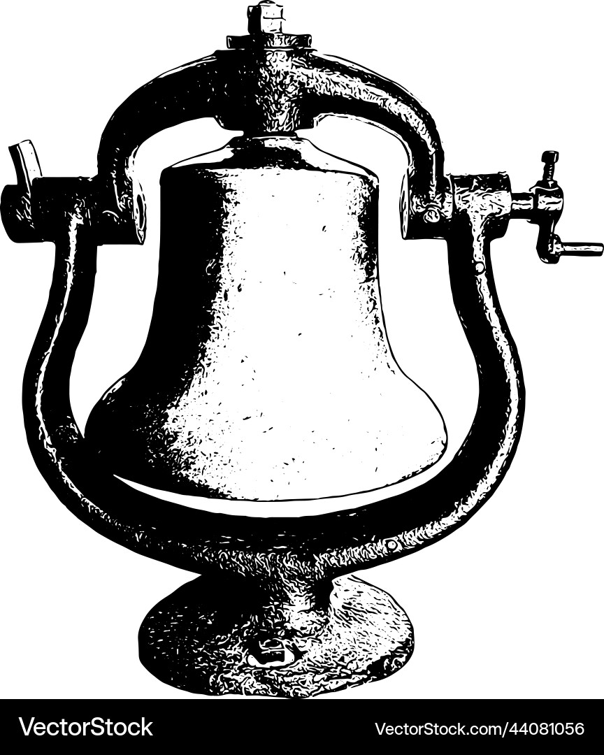 Antique locomotive bell Royalty Free Vector Image