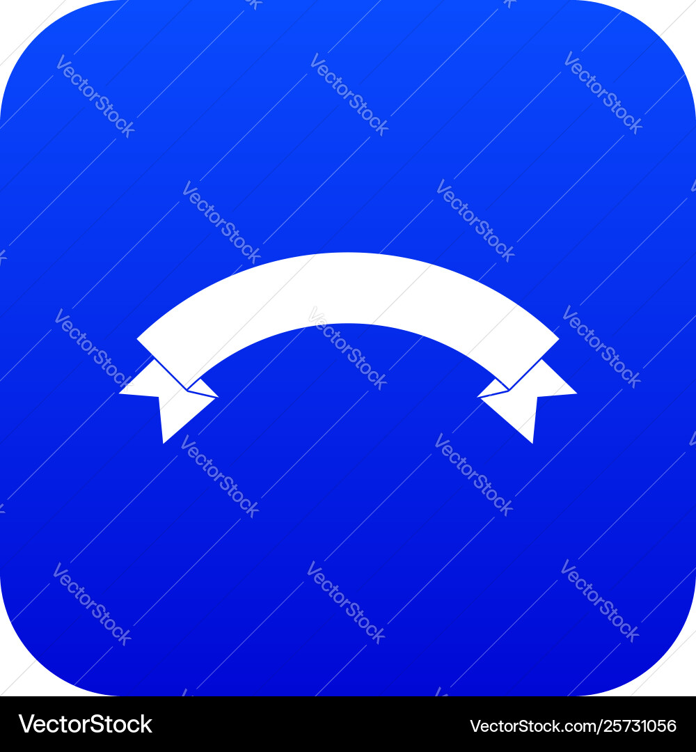 Banner ribbon icon digital blue Royalty Free Vector Image
