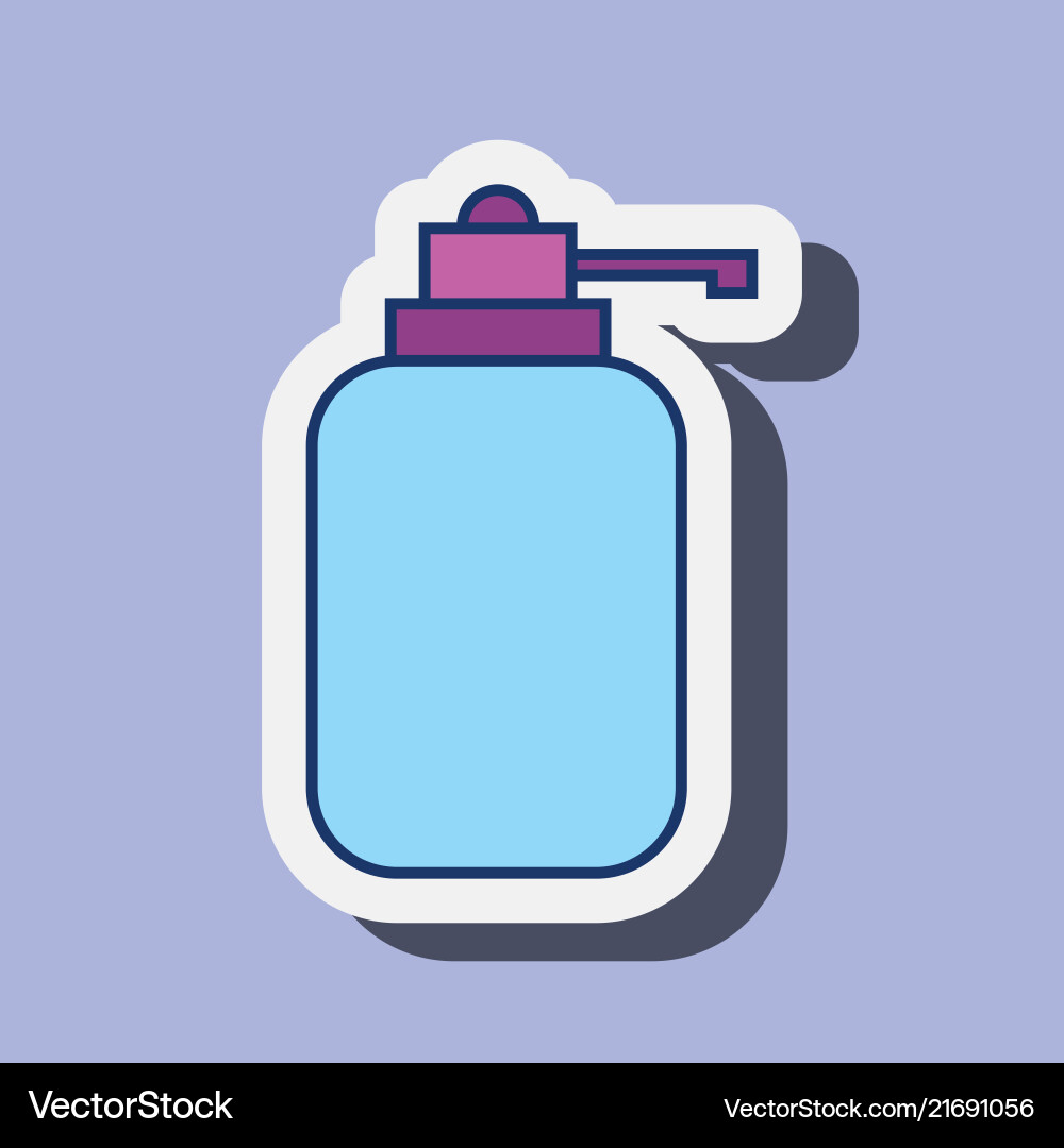 Bottle liquid soap dispenser sticker bathroom Vector Image