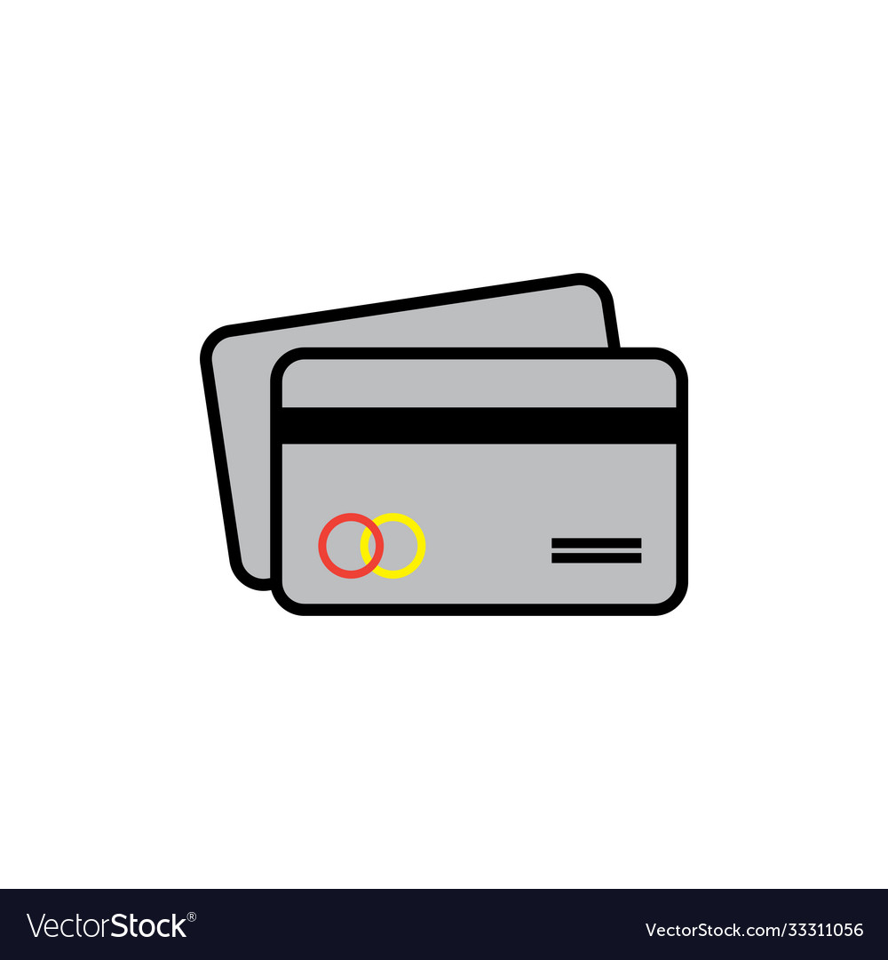 Credit card icon design template isolated Vector Image Credit card icon design template isolated Vector Image
