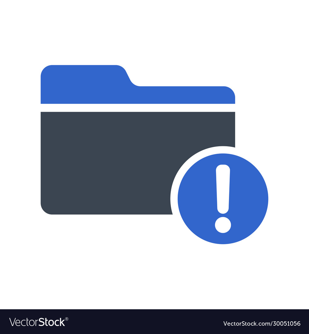 Folder error icon Royalty Free Vector Image - VectorStock