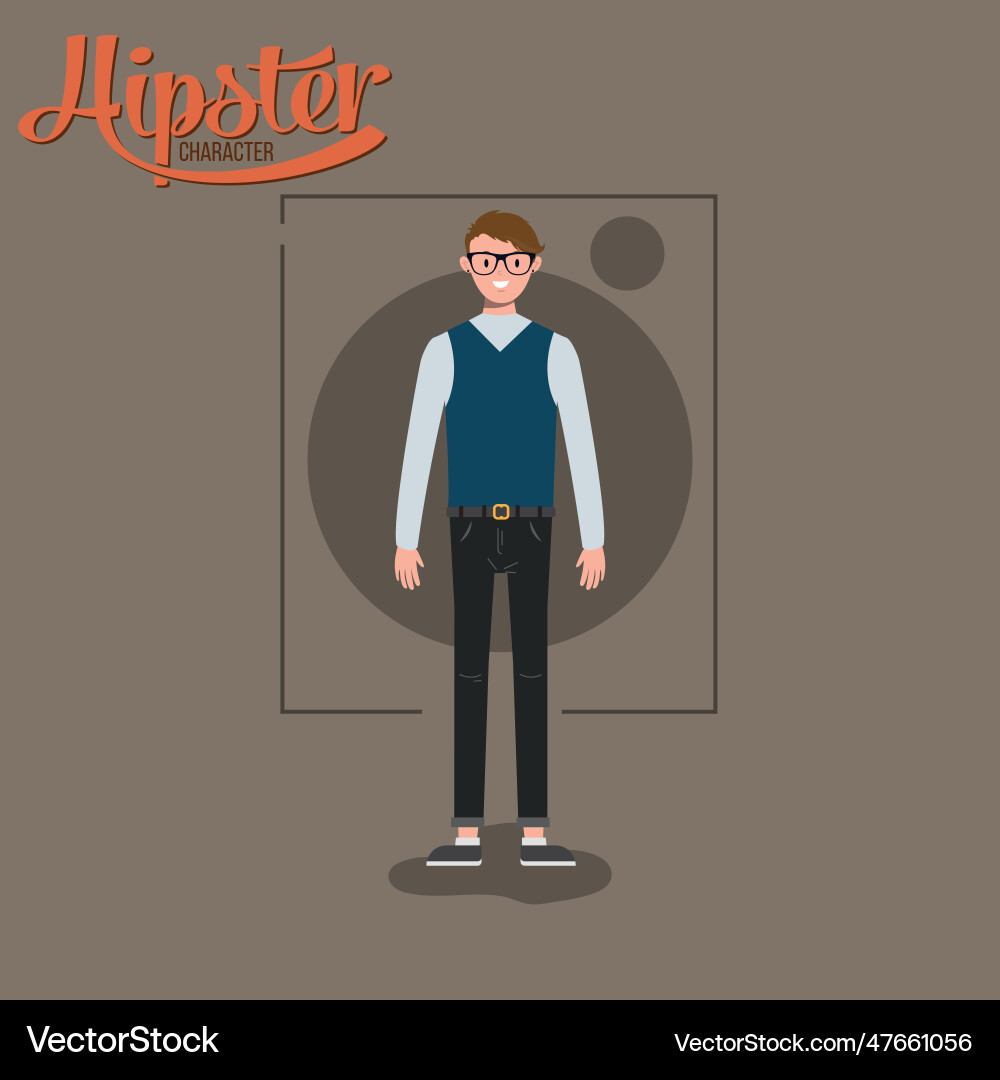 Hipster Vector Character