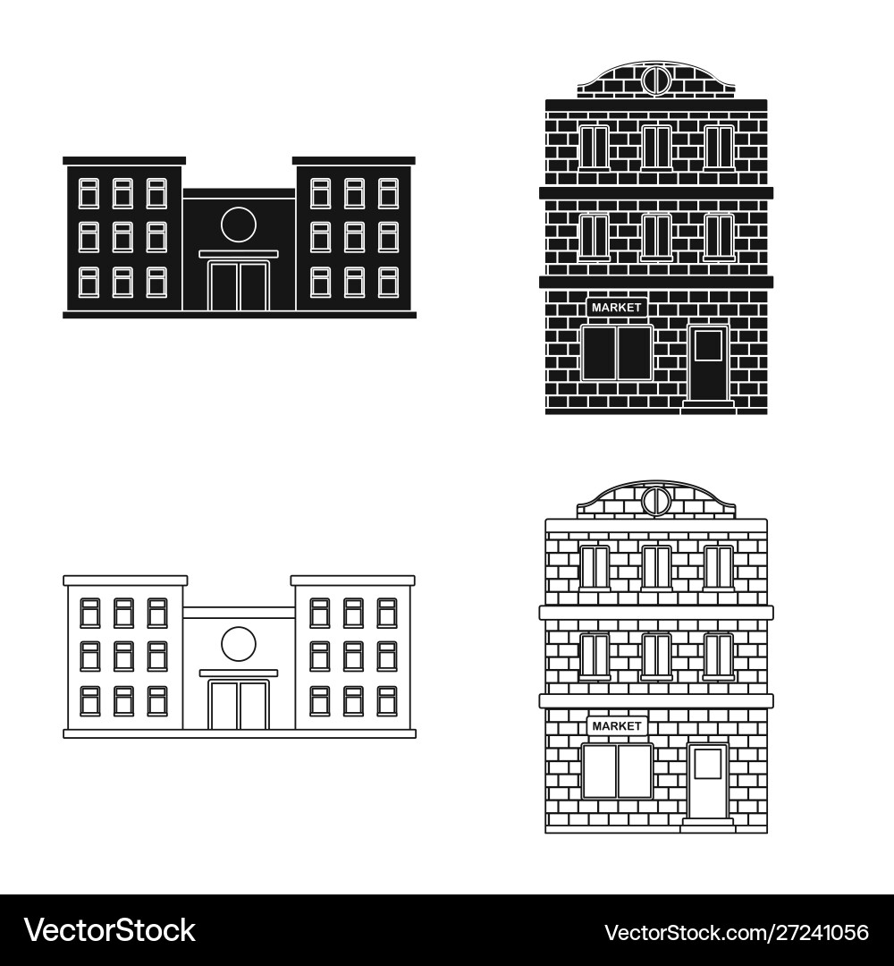 Isolated object municipal and center logo Vector Image