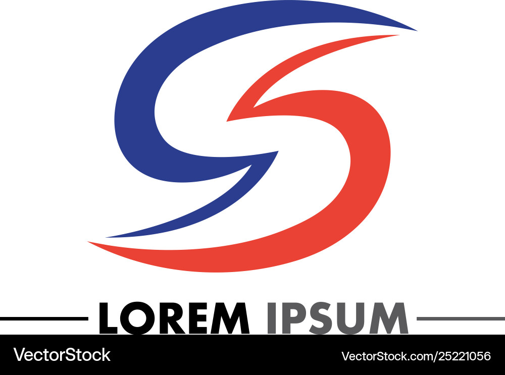 S letter logo and symbol design Royalty Free Vector Image