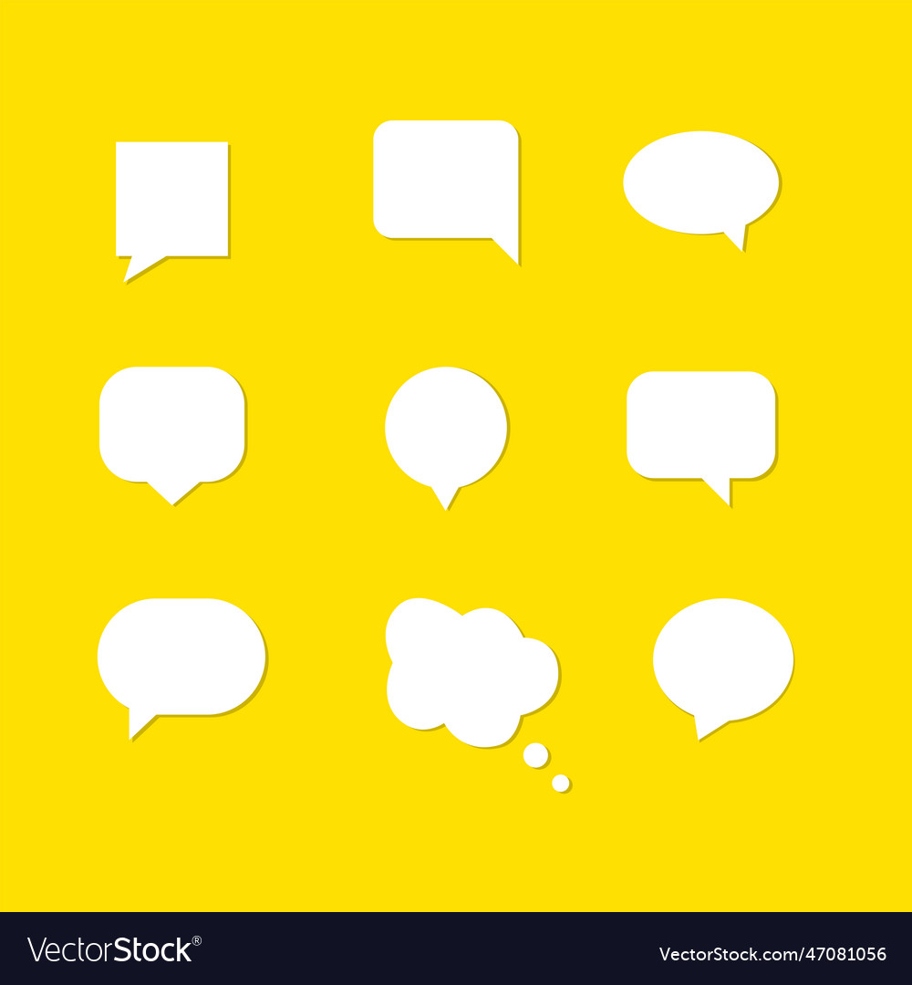 Speech bubble set Royalty Free Vector Image - VectorStock