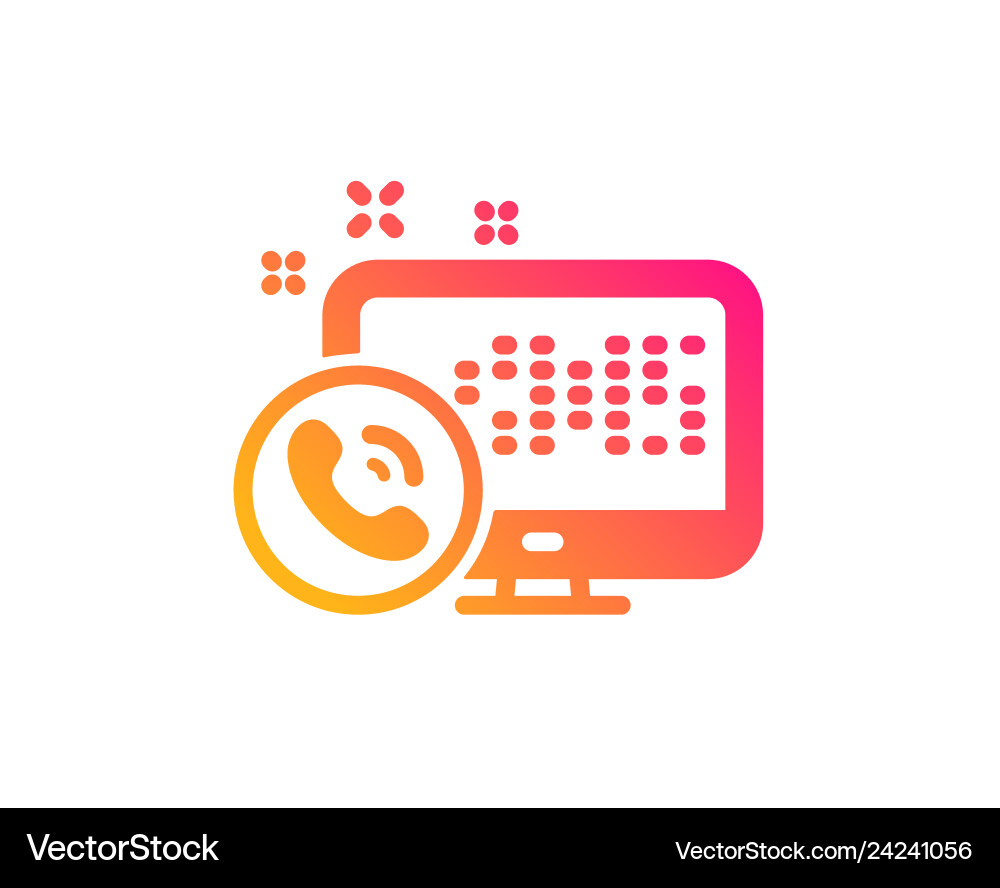 Web call center service icon phone support sign Vector Image