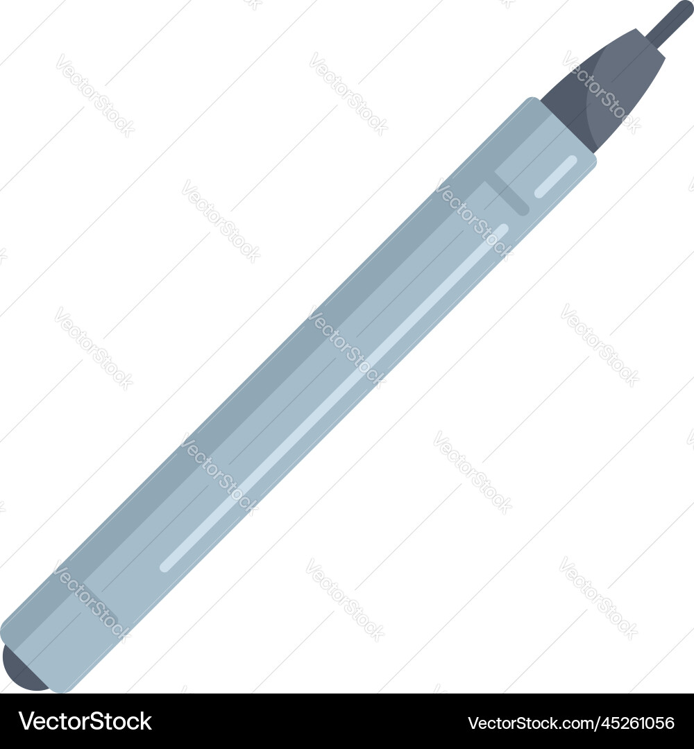 Writing pen icon flat ink signature Royalty Free Vector