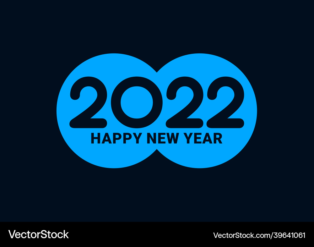 2022 happy new year creative logo design template Vector Image