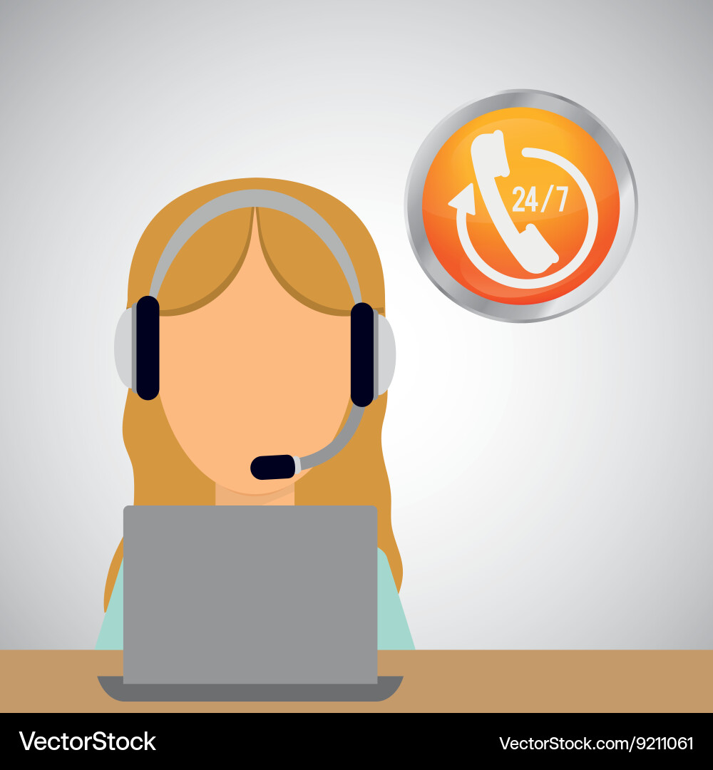 Call center design customer service icon Vector Image