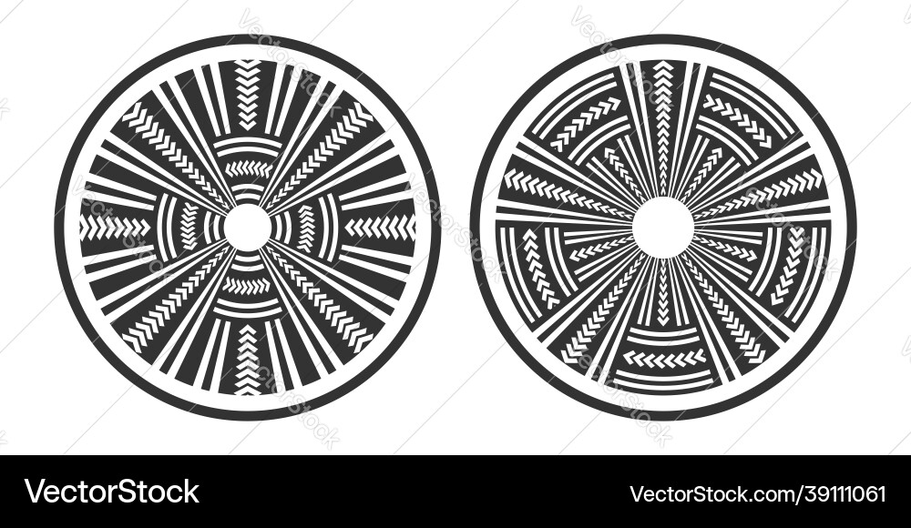 Circle design elements Royalty Free Vector Image