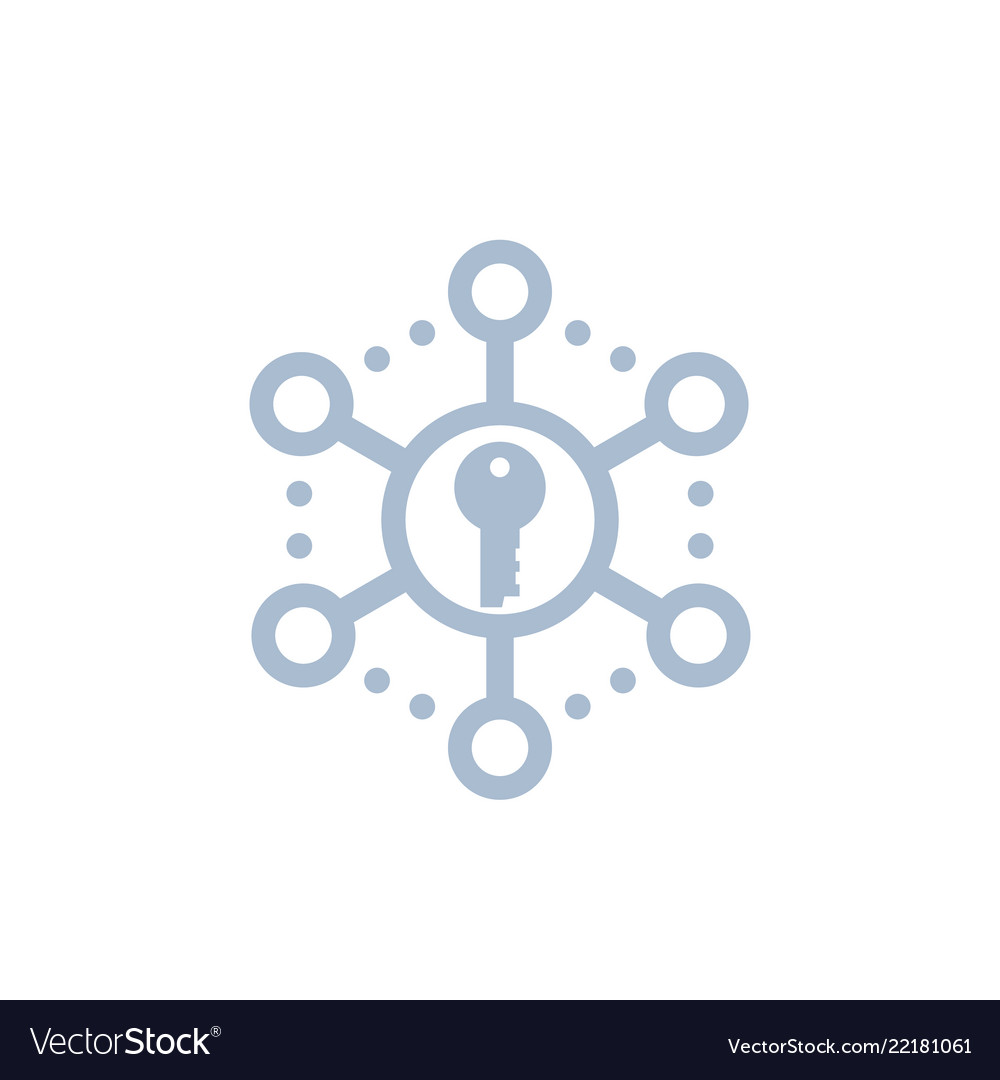 Encryption icon on white Royalty Free Vector Image