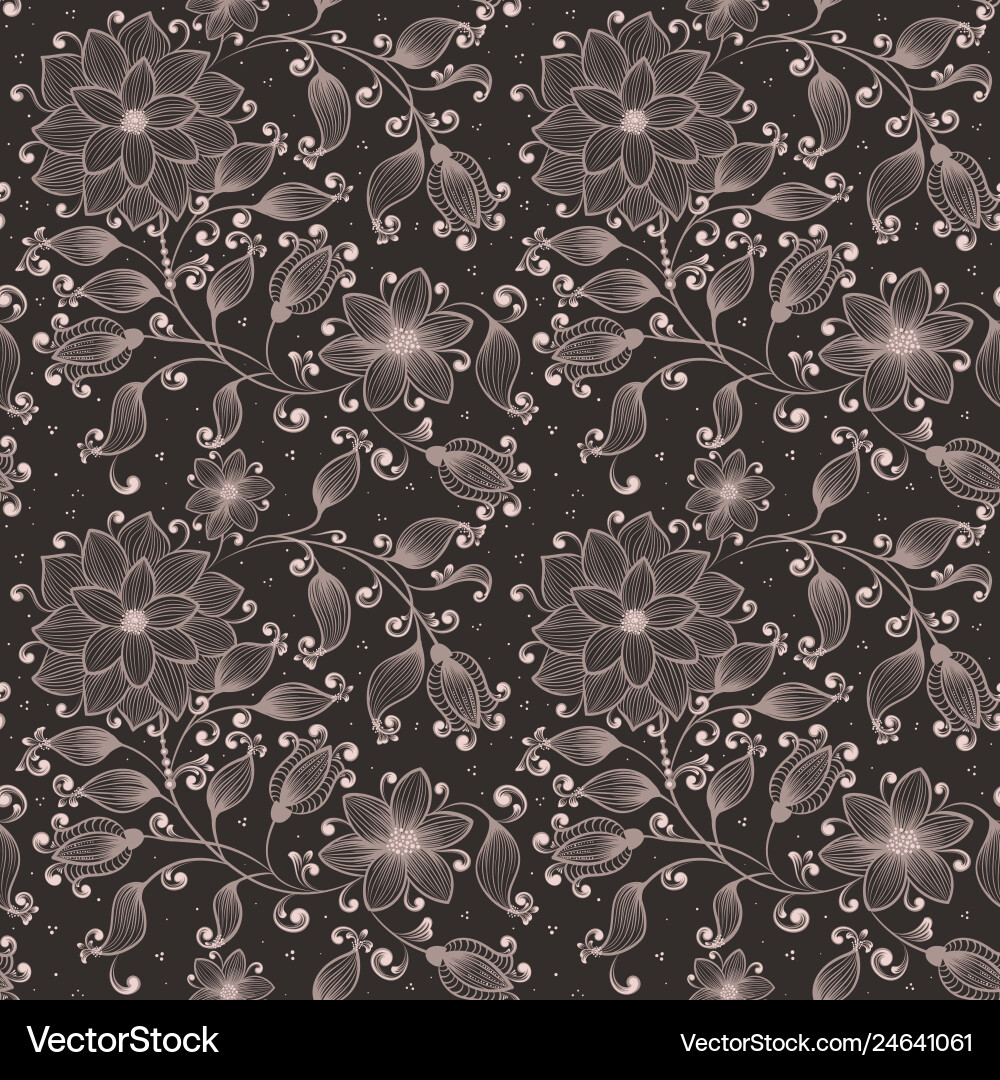 Flower seamless pattern background elegant Vector Image