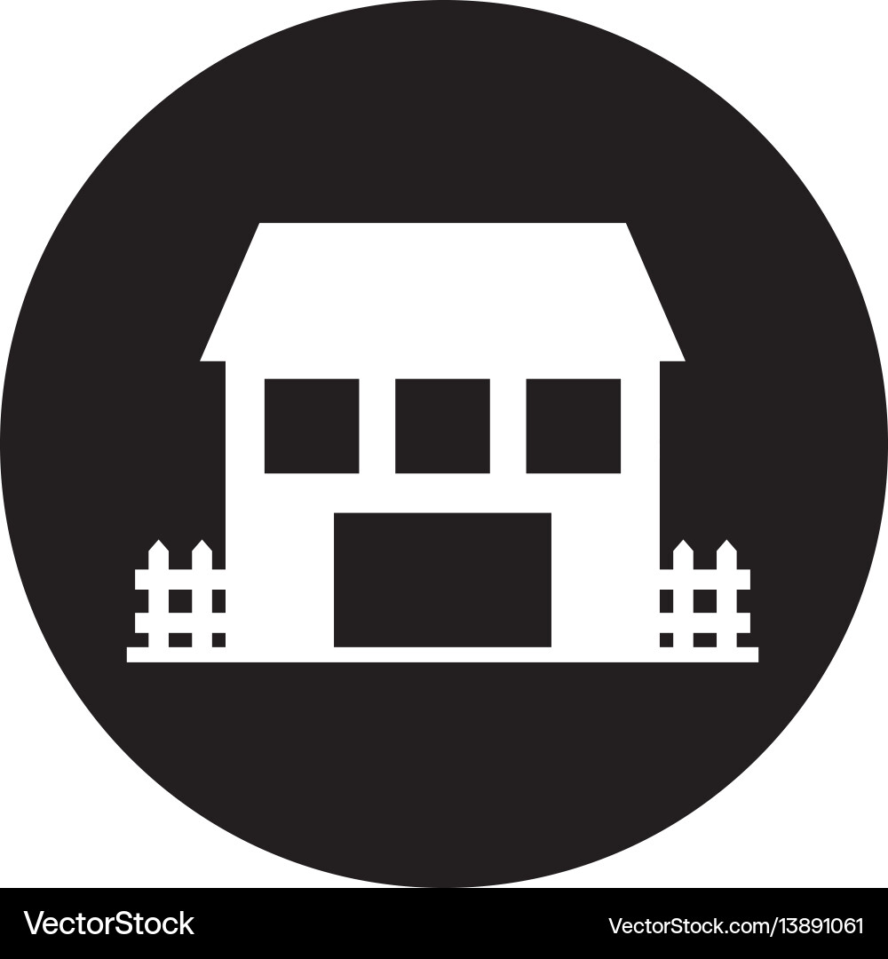 House exterior isolated icon Royalty Free Vector Image