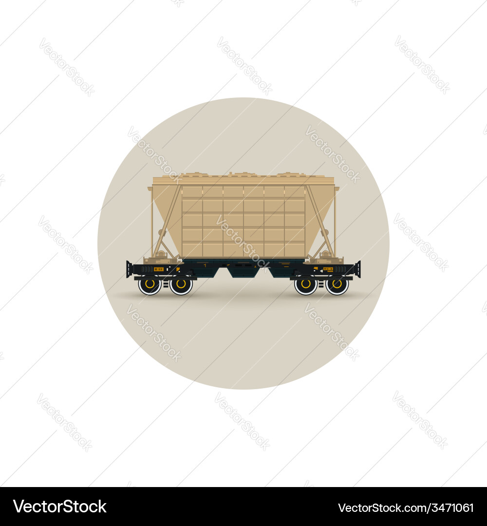 Icon hopper car for transportation freights Vector Image
