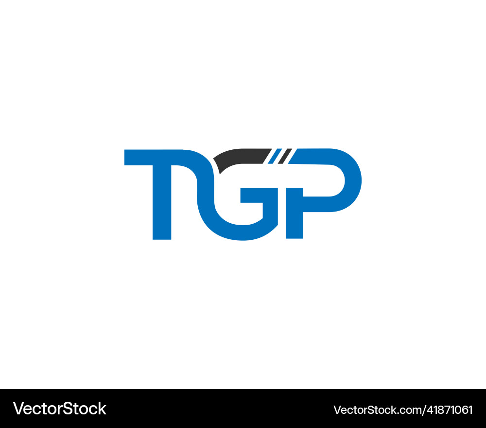 Letter tgp logo icon unique design Royalty Free Vector Image